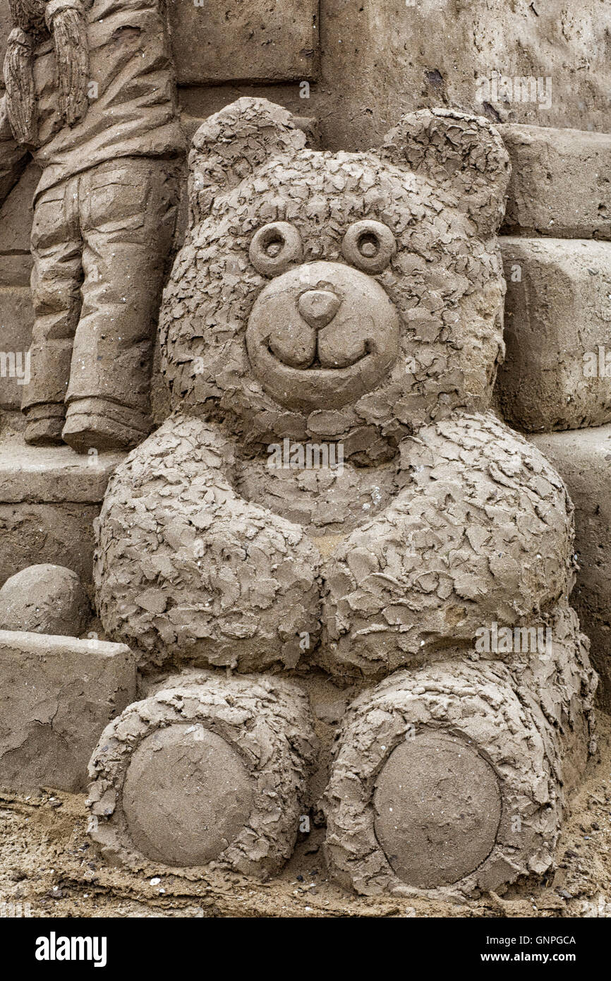 Teddy Bear Sand Sculpture High Resolution Stock Photography and Images ...