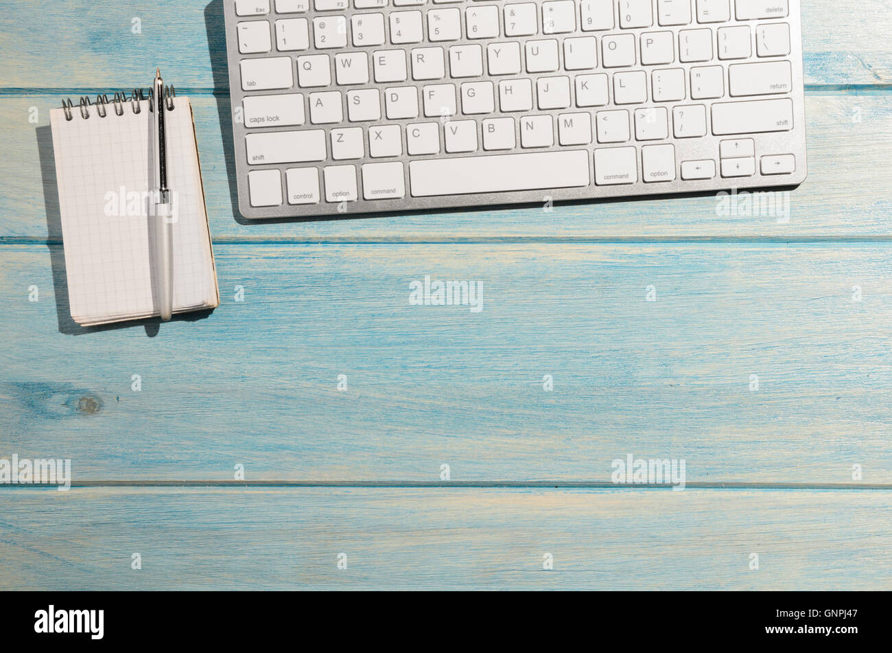 keyboard on table Stock Photo - Alamy