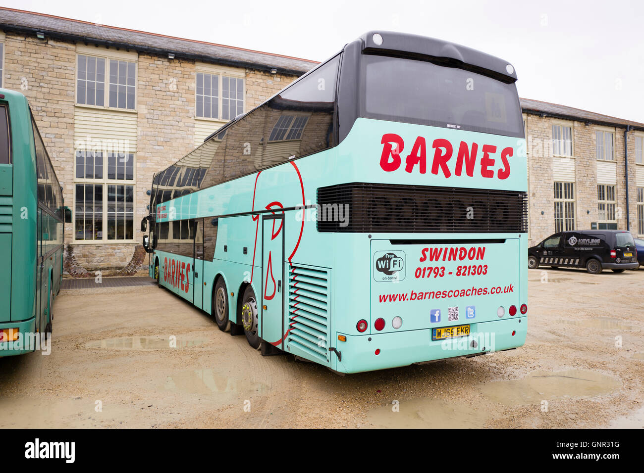 A double-decker touring coach operated by Barnes of Swindon UK Stock ...