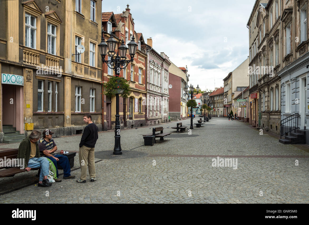 Gubin, Poland, pedestrian in the center Stock Photo - Alamy
