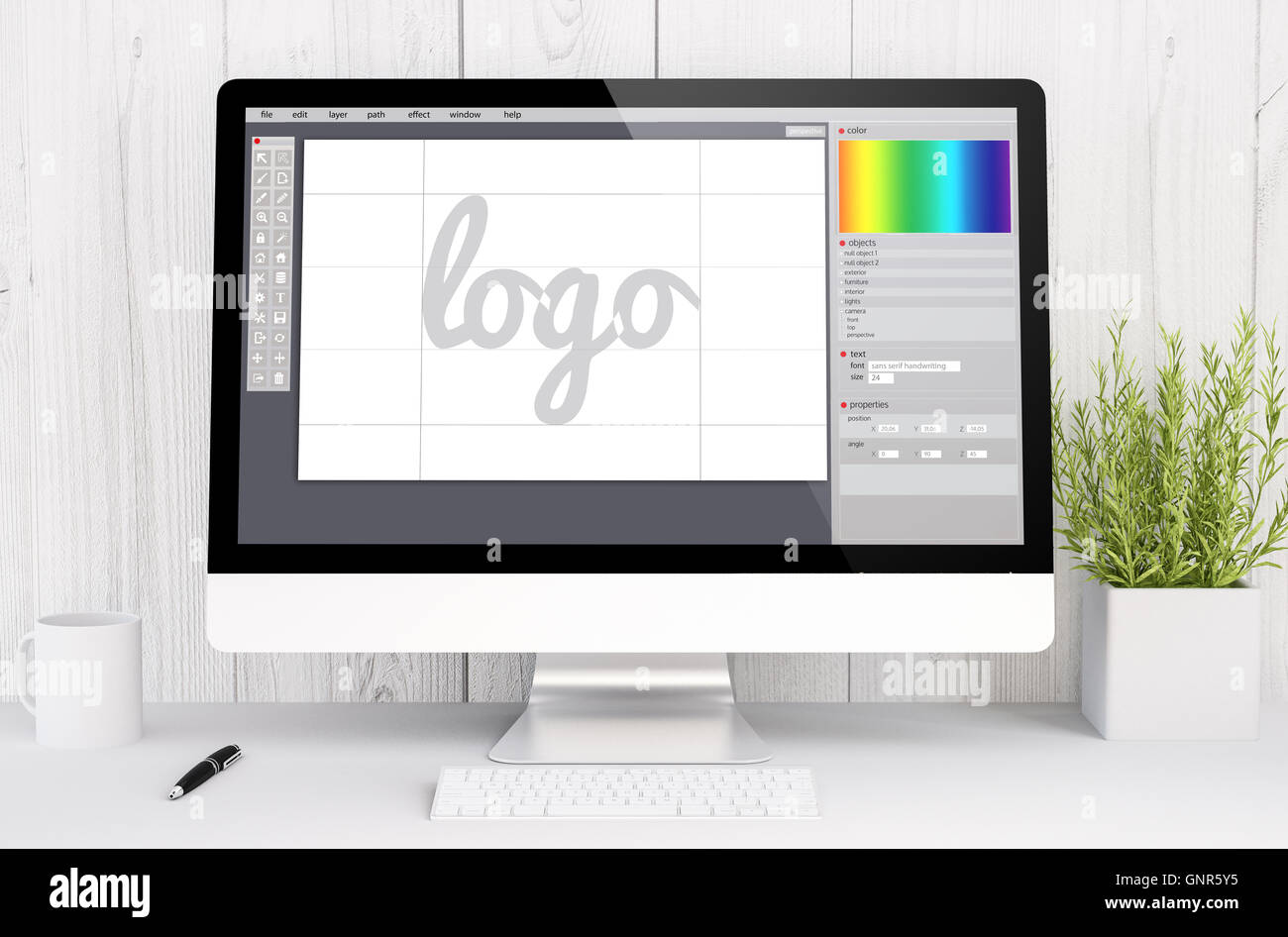 Computer logo design hi-res stock photography and images - Alamy