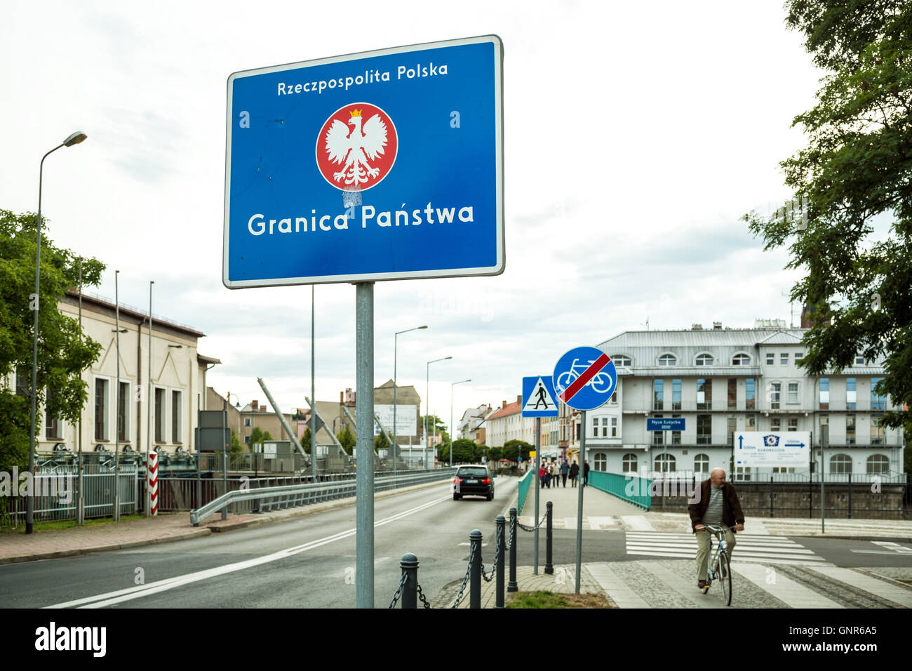 Gubin, Poland, bridge between Gubin and Guben Stock Photo - Alamy