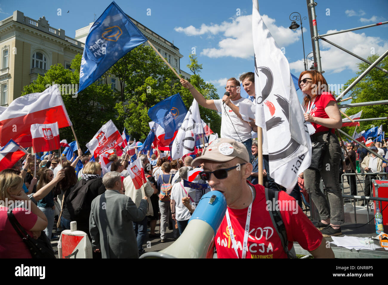 Warsaw, Poland, demonstration of about bipartisan Oppositionsbuendnises ...