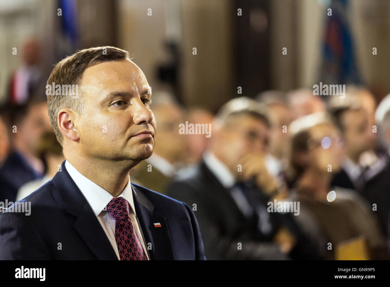 Poznan, Poland, Andrzej Duda, Polish President, at a Mass on the 60th ...