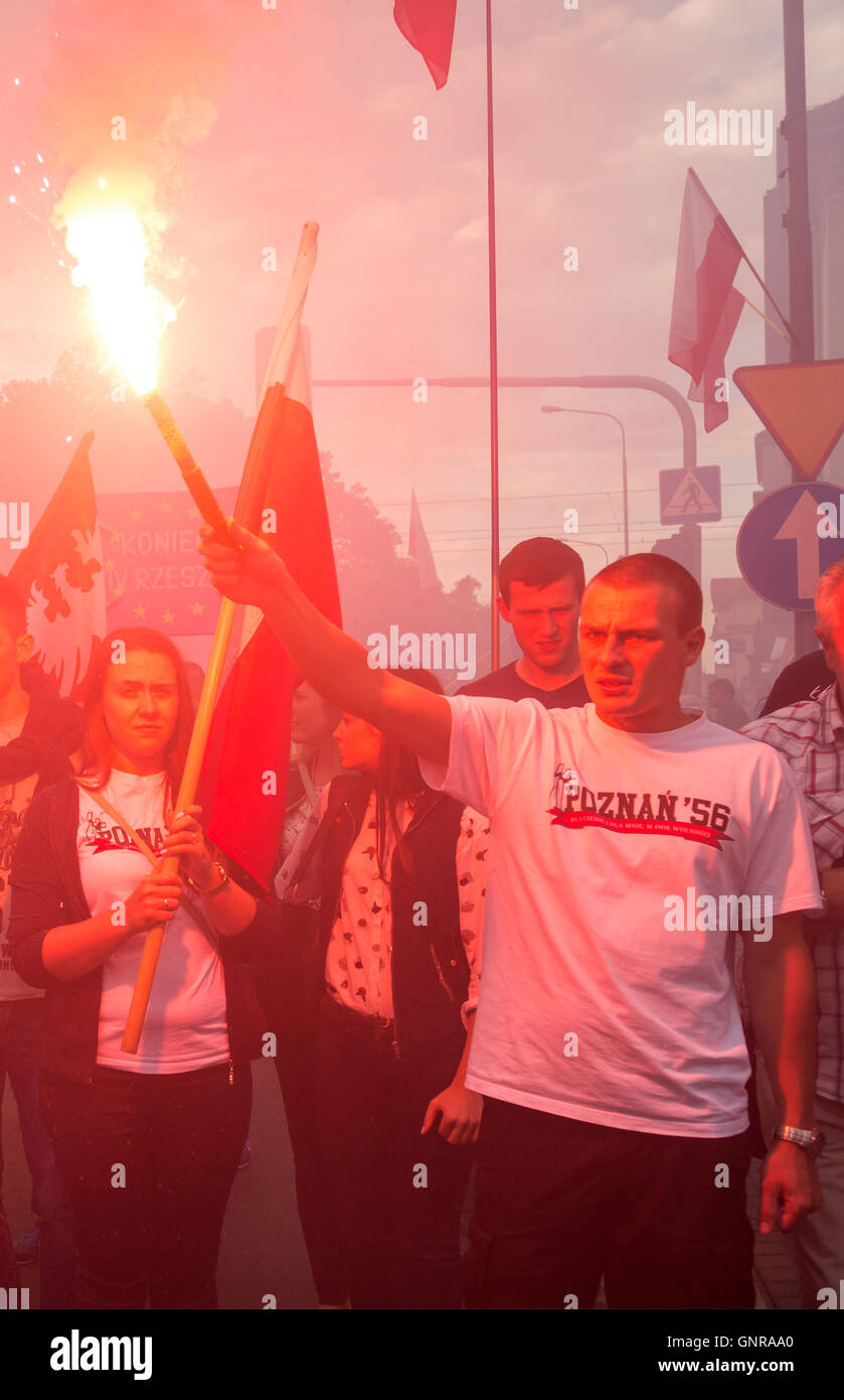 Poznan, Poland, marching on the 60th anniversary of the PoznaÅ ...