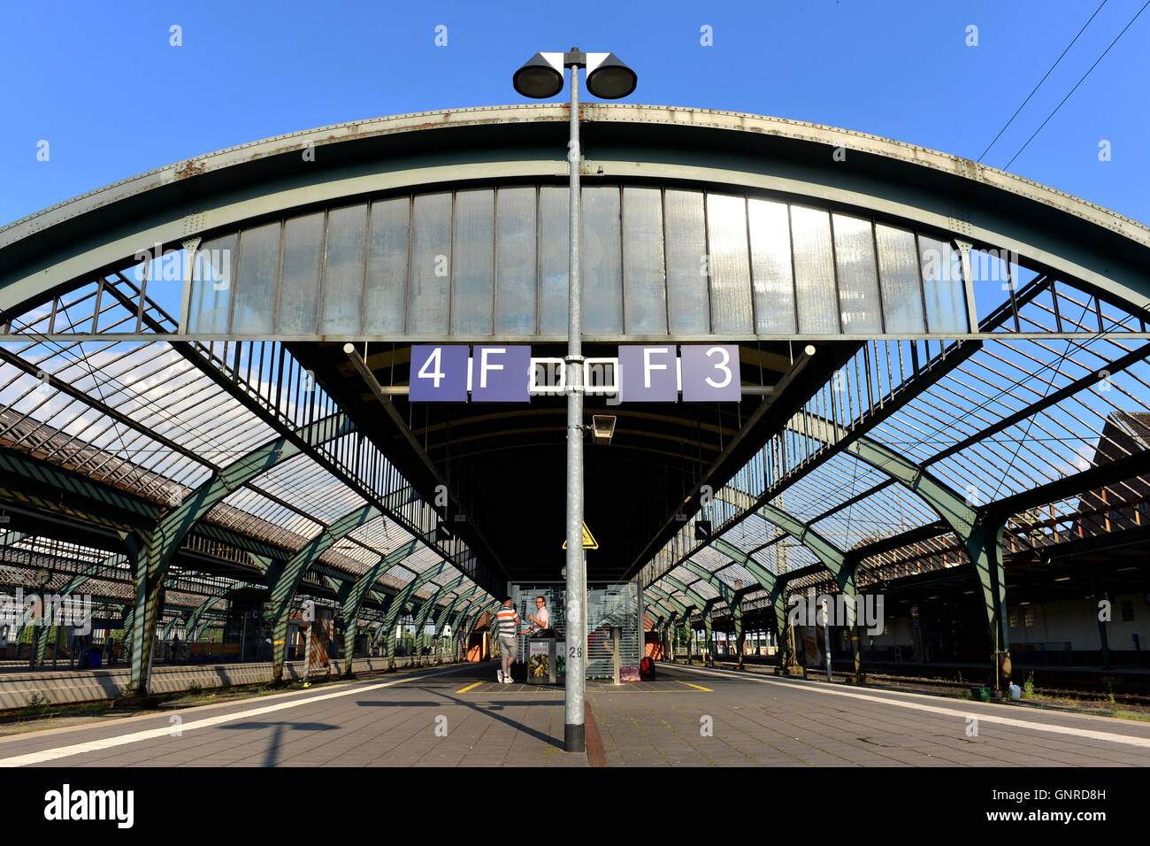 Oldenburg, Germany, historic train shed without skylights am ...