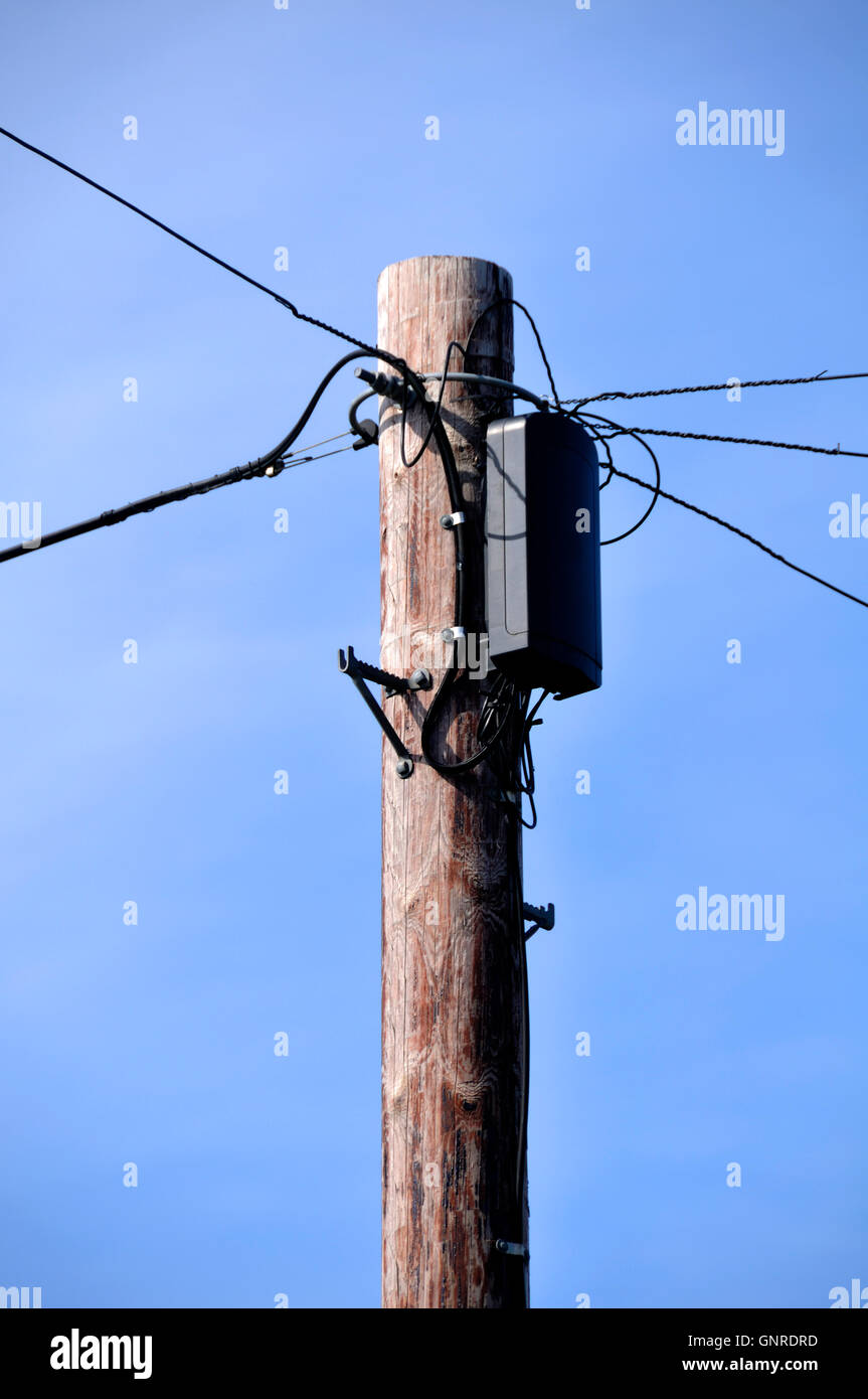 Timber telegraph pole hi-res stock photography and images - Alamy