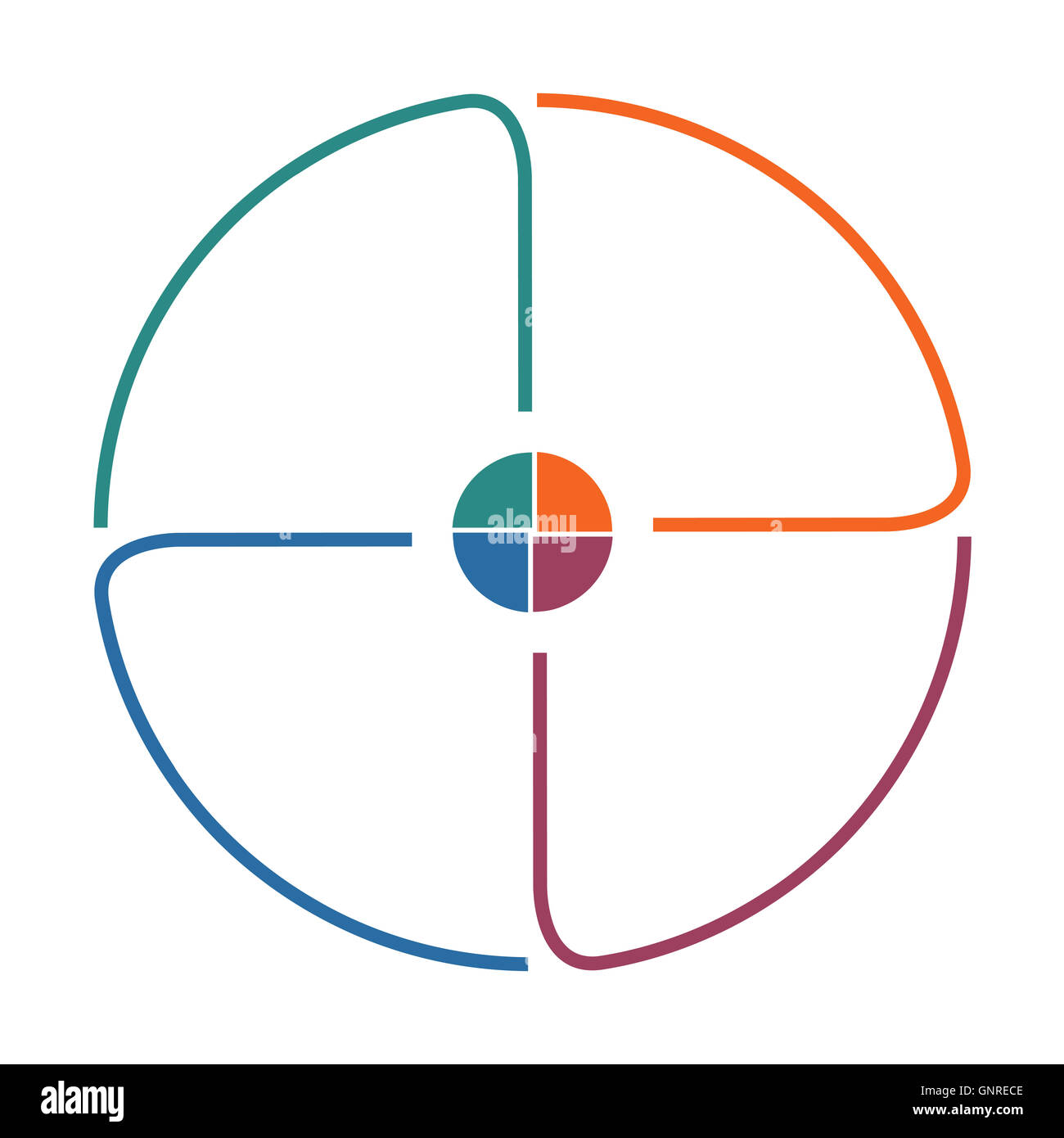 Circle Diagram Design Template Four Stock Photos & Circle Diagram ...