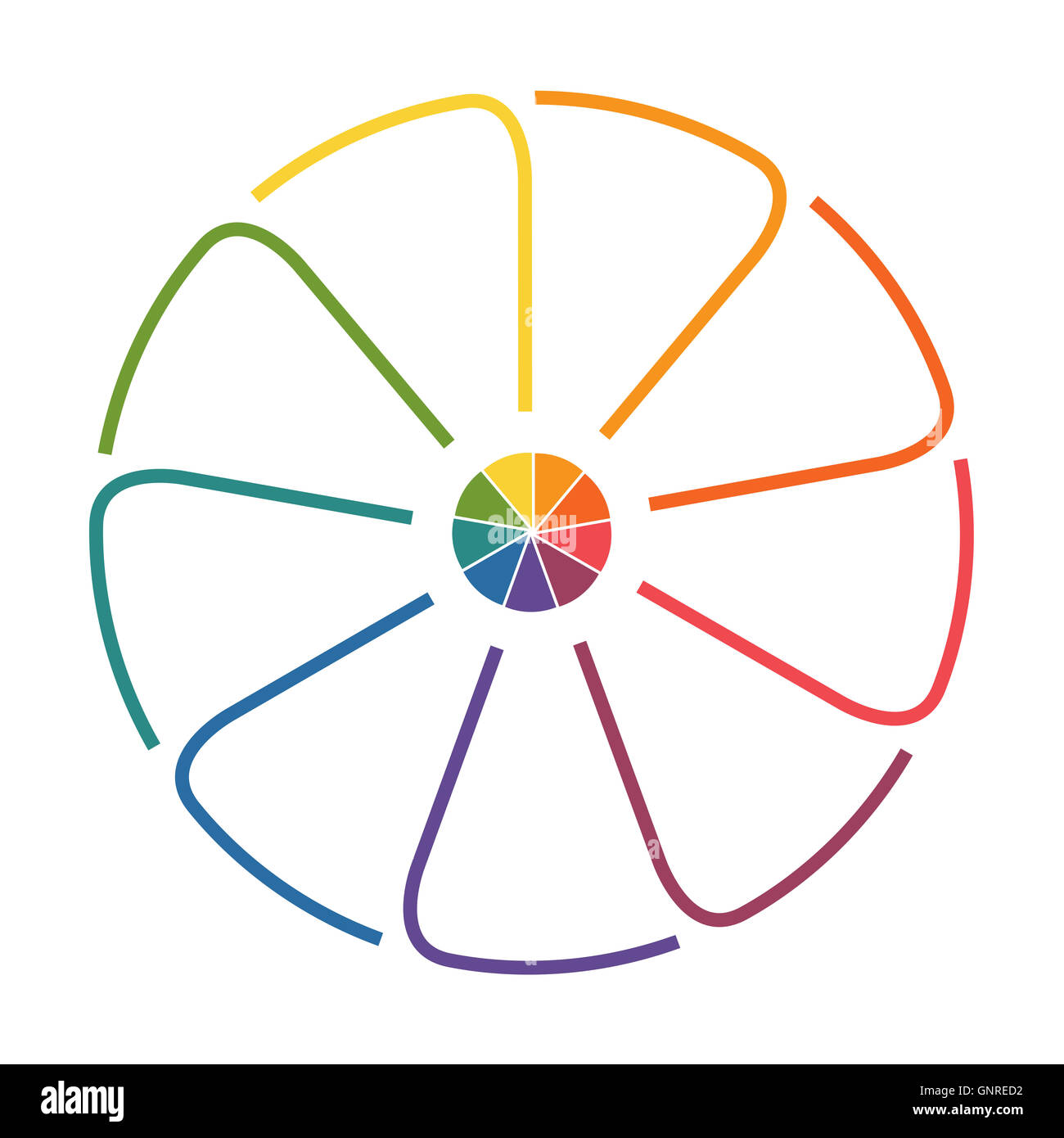 Timeline infographic template nine positions hi-res stock photography ...