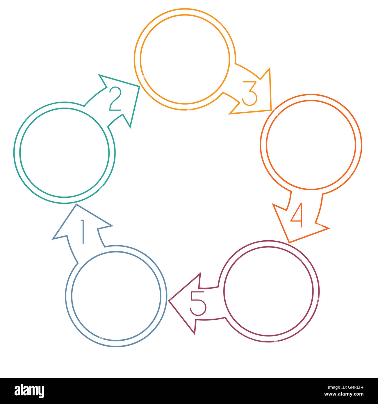 Template text areas on five positions hi-res stock photography and ...