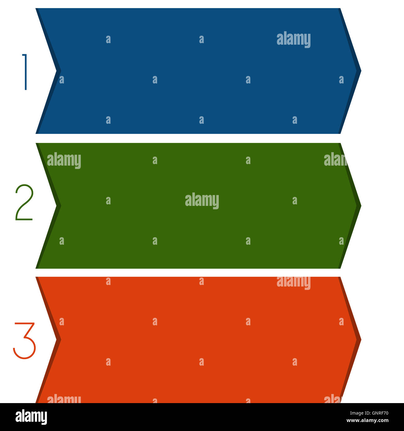 Infographic Three Colour Strips Arrows Stock Photo - Alamy