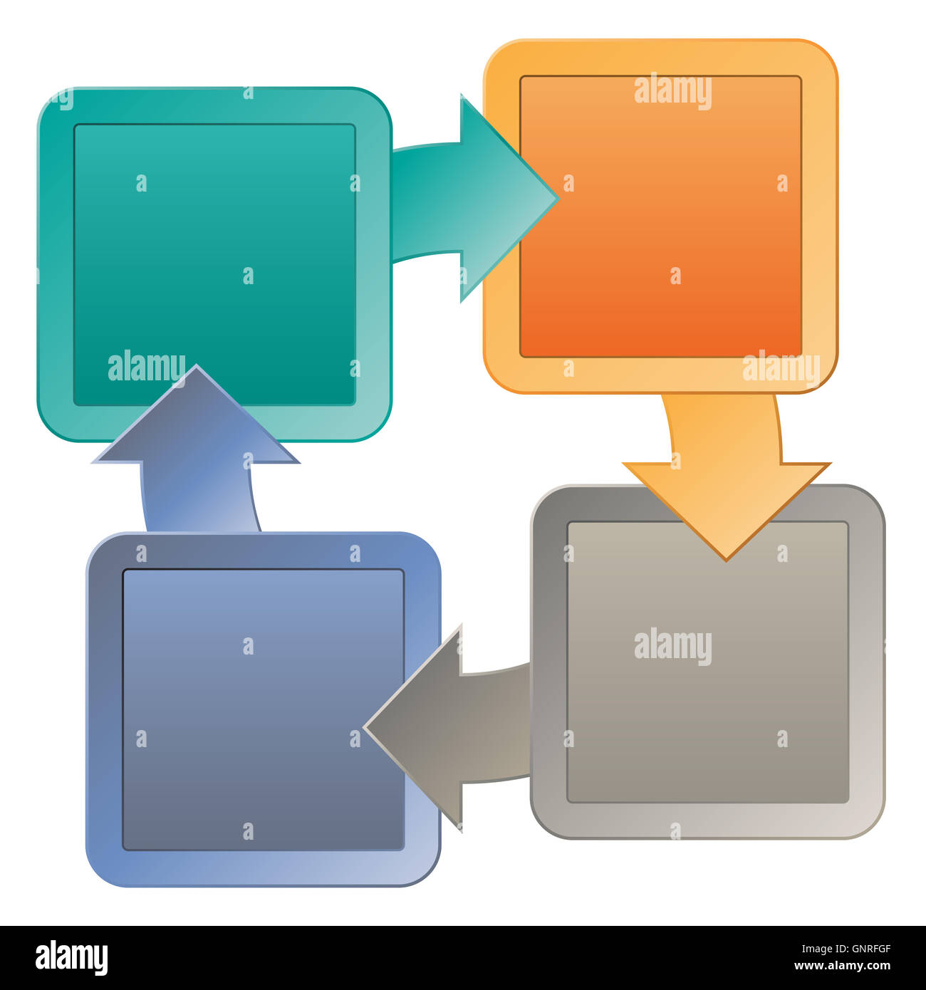 Infographic cyclic business process or workflow for success project ...