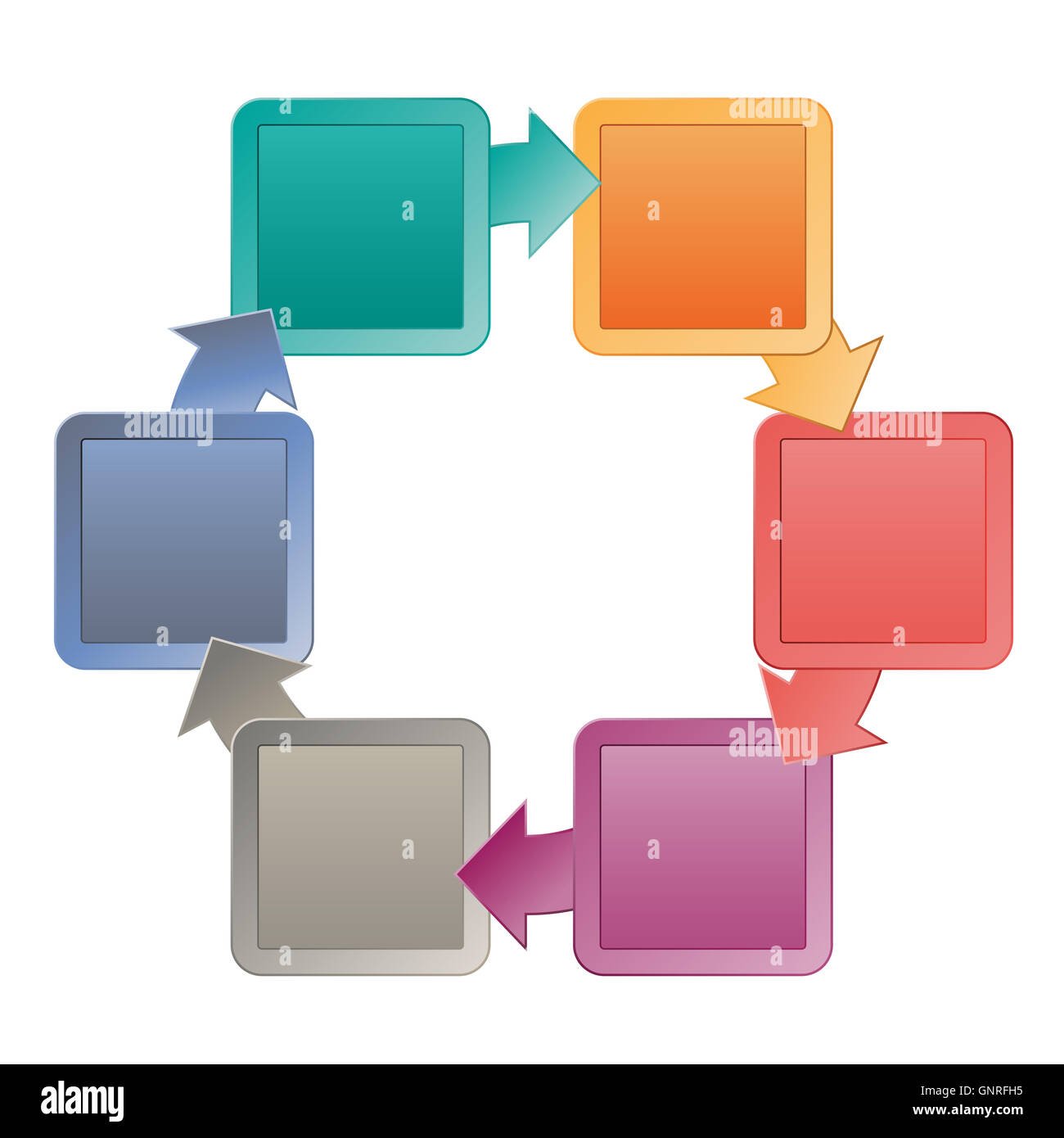 Infographic cyclic business process or workflow for success project ...