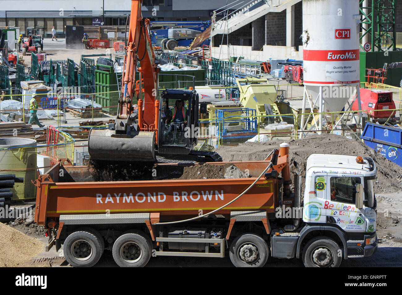 Construction of new Watermark development in Southampton Stock Photo ...