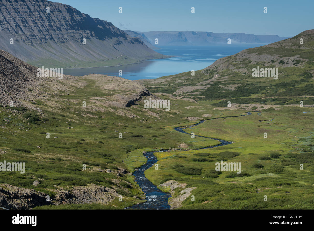 On the road in the West Fjords of Iceland Stock Photo - Alamy