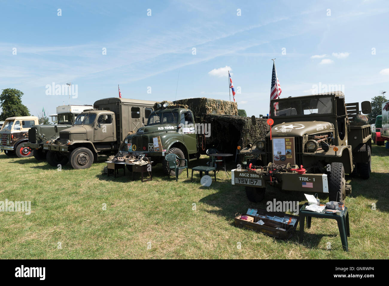 Line up of British and American military vehicles at Stow cum Quy ...