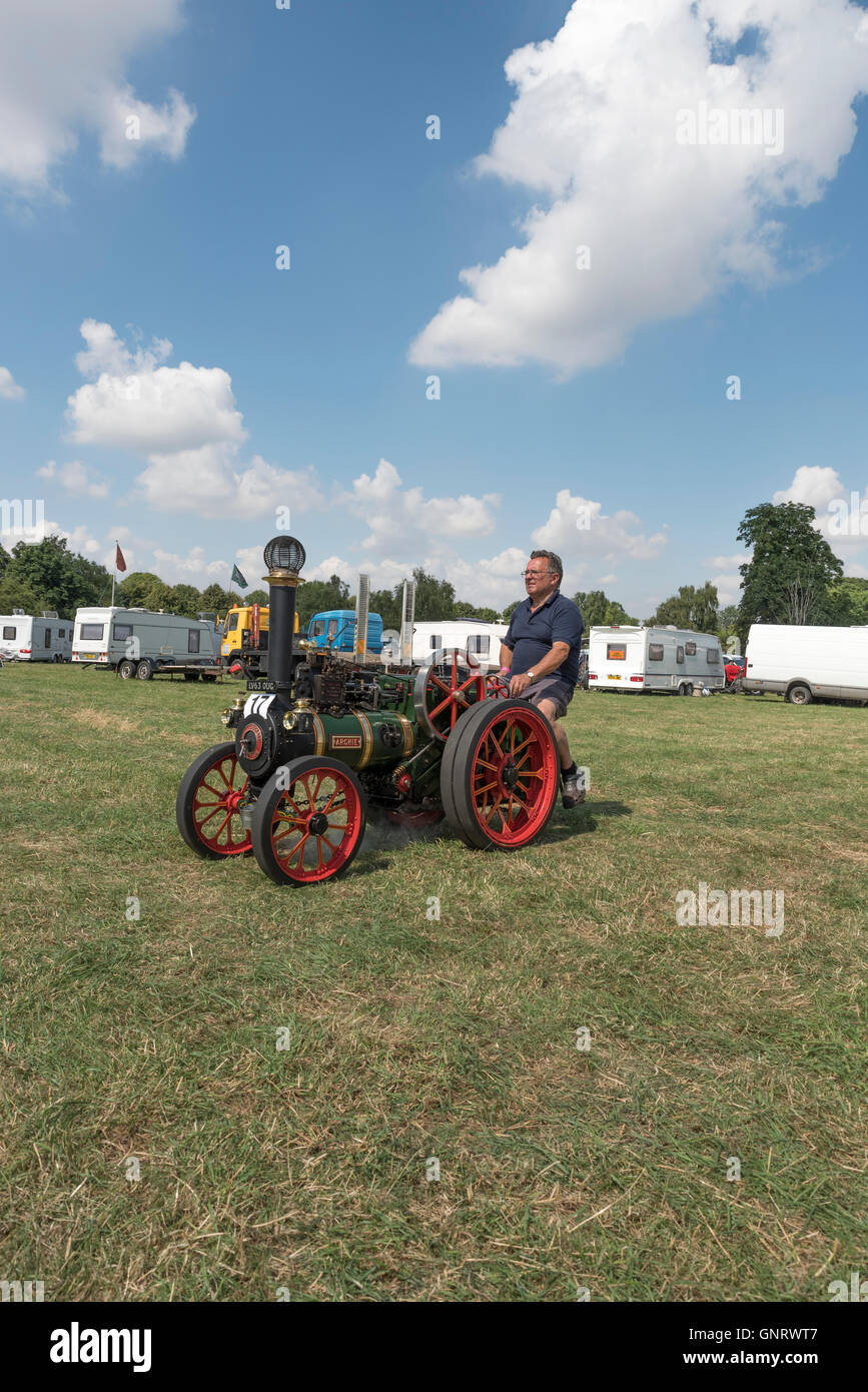 Miniature "Richard Garrett and sons" traction engine "Archie" at Stow ...
