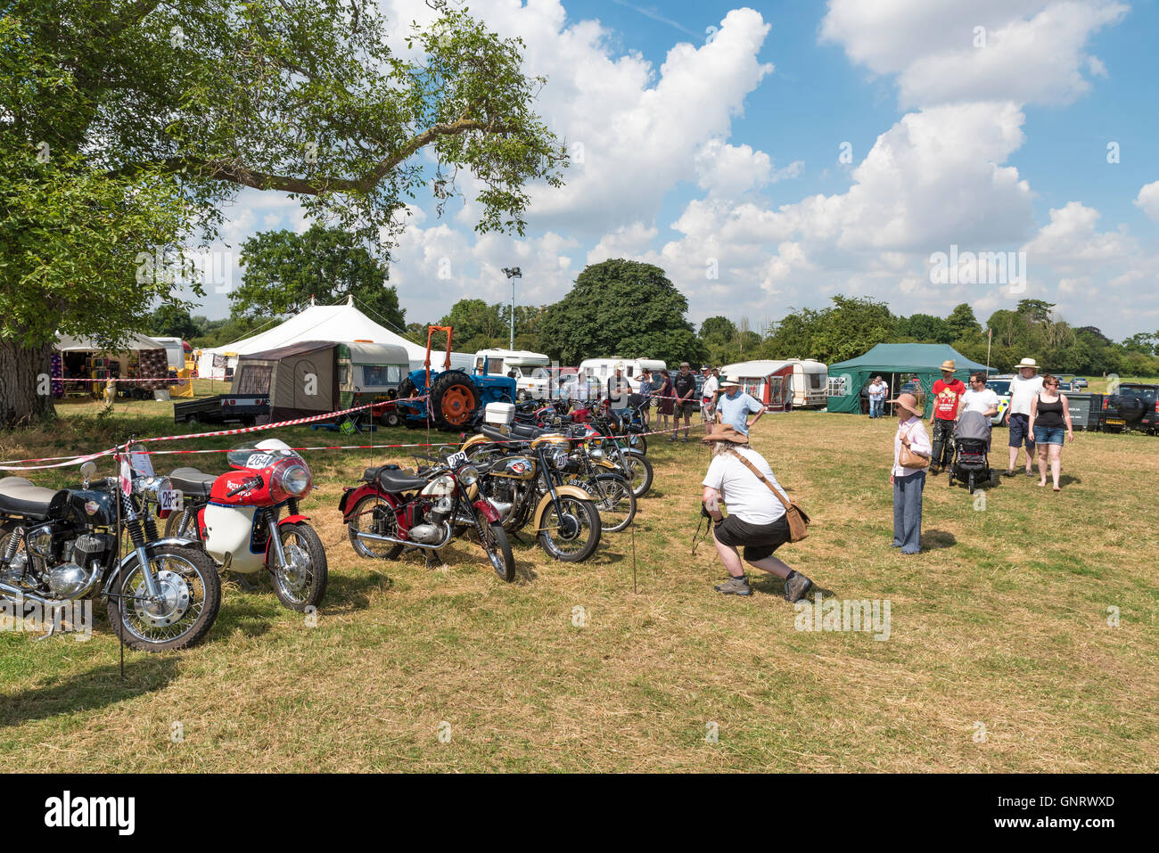 Motorcycles on display at Stow cum Quy Cambridgeshire Steam Rally and ...