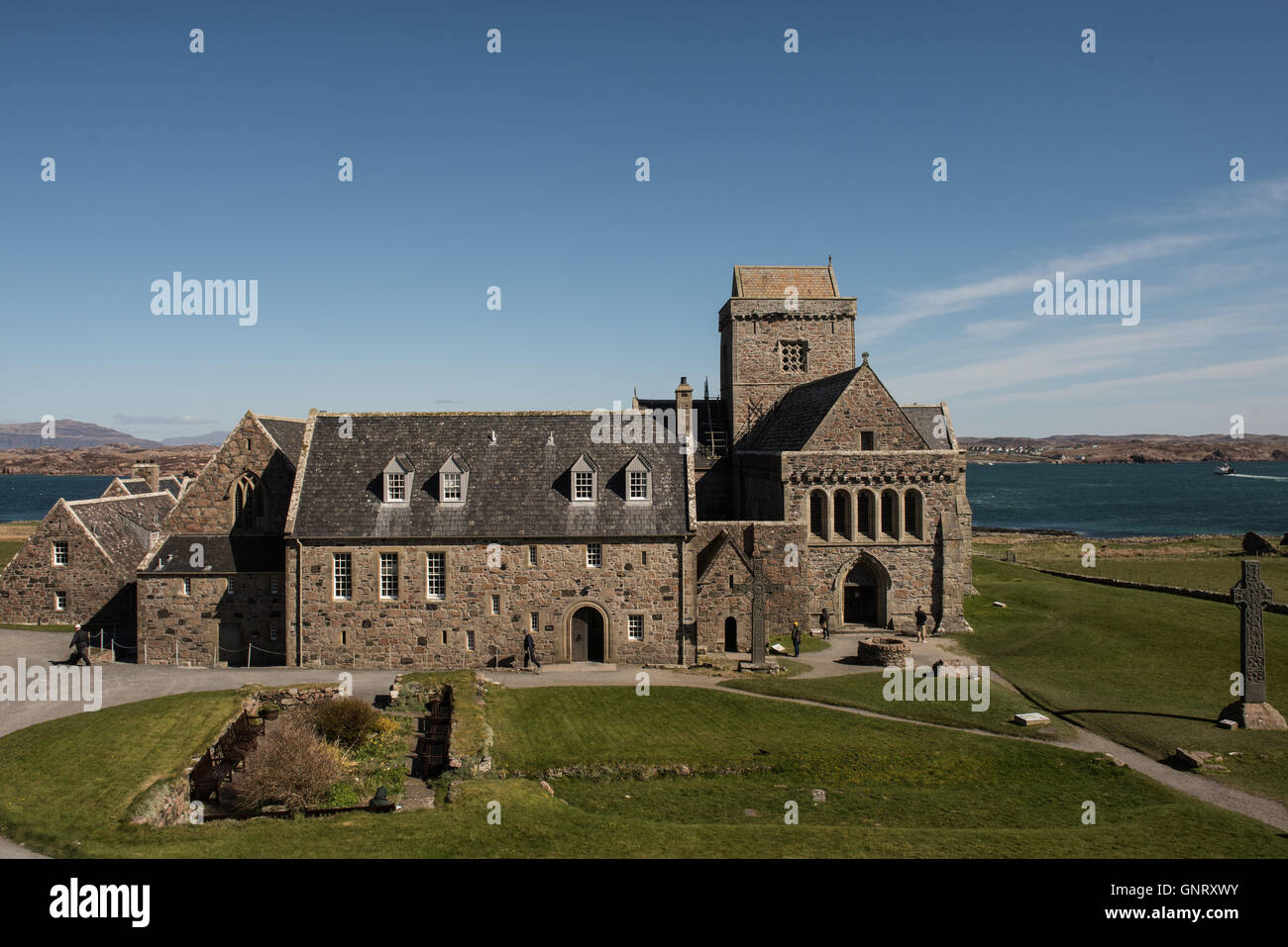 Baile Mor, Great Britain, the Monastery Iona Abbey on the Isle of Iona ...