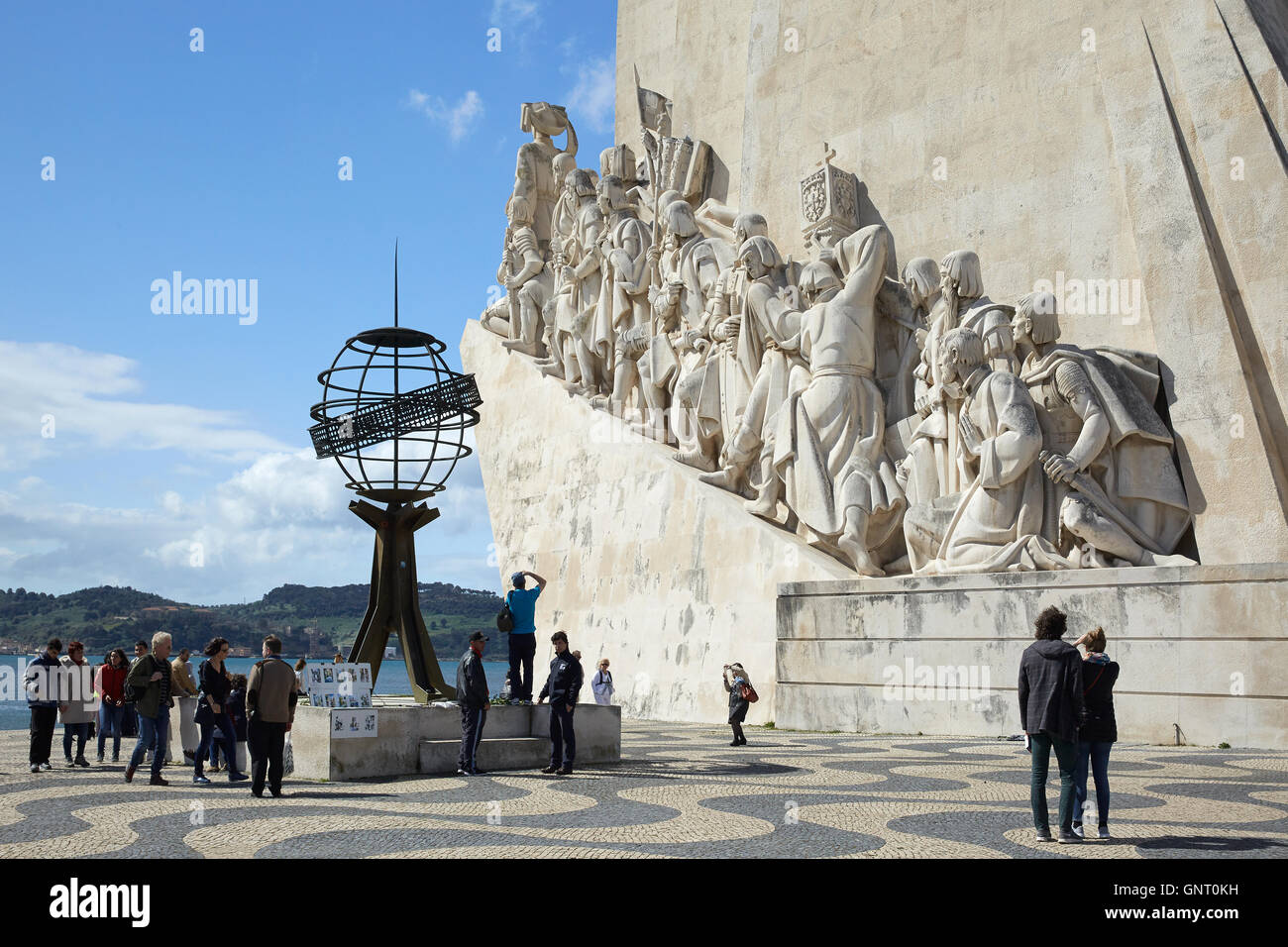 Lisbon, Portugal, the monument Padrao dos Descobrimentos Stock Photo ...
