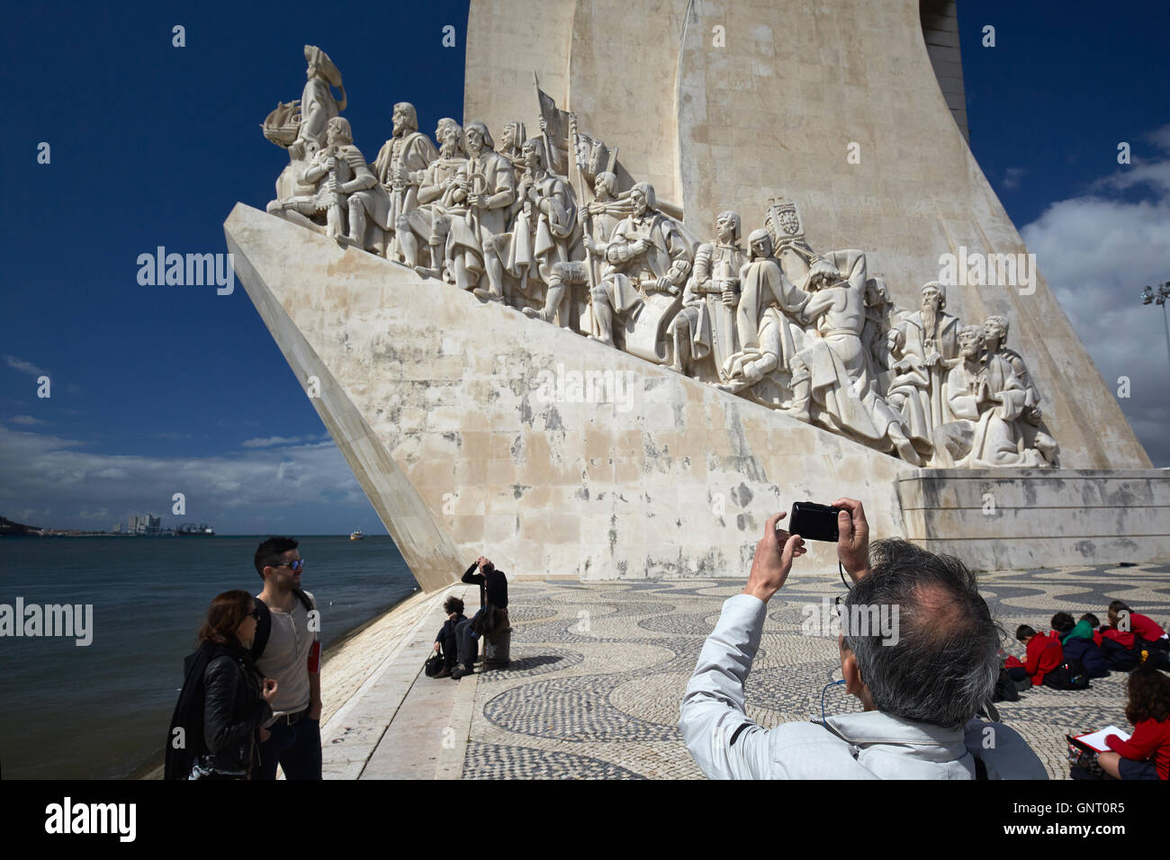 Lisbon, Portugal, the monument Padrao dos Descobrimentos Stock Photo ...