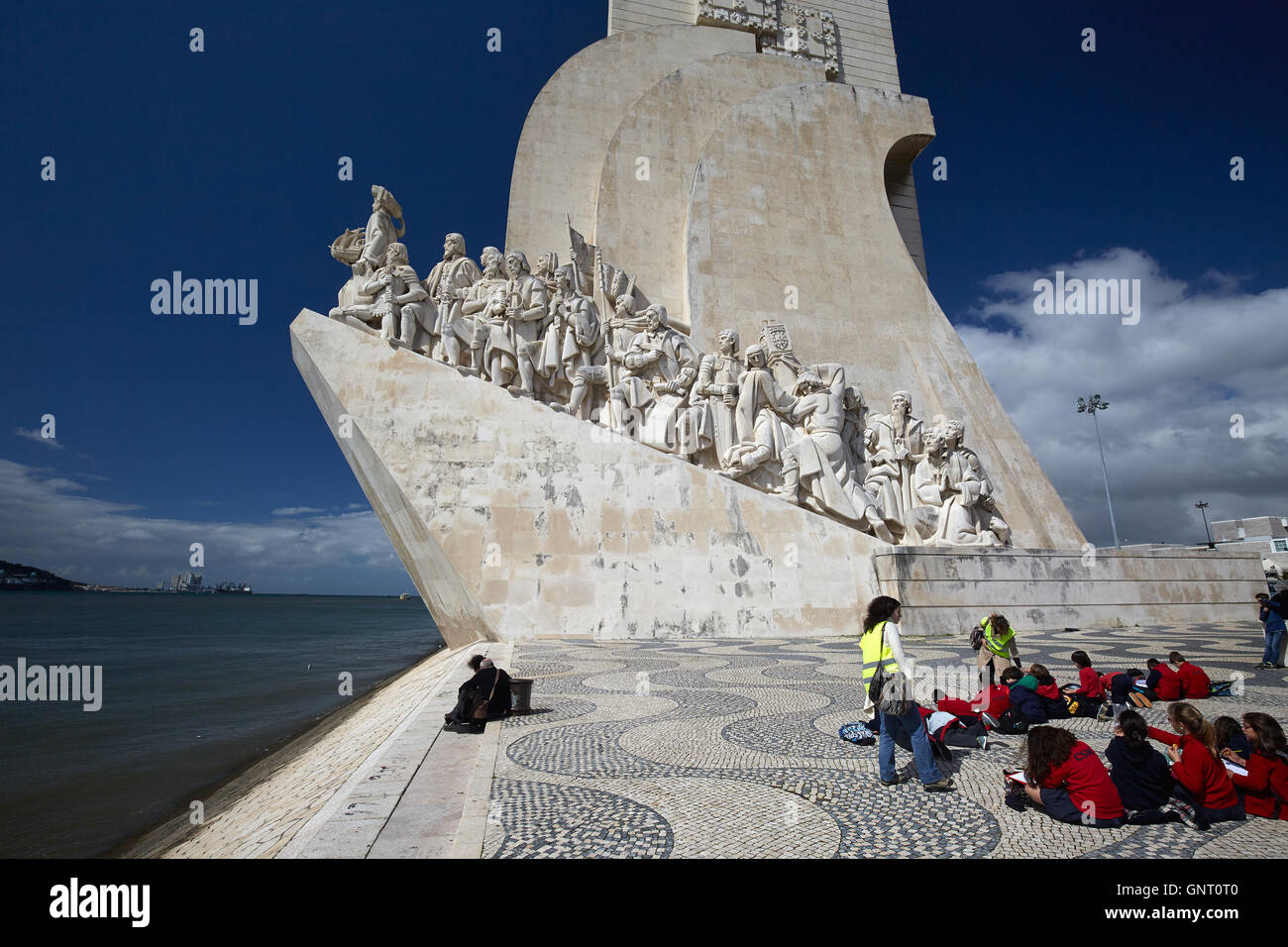 Lisbon, Portugal, the monument Padrao dos Descobrimentos Stock Photo ...