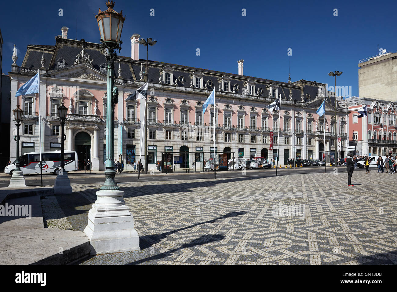 Lisbon, Portugal, the Praca dos Restauradores to the Palacio Foz Stock ...