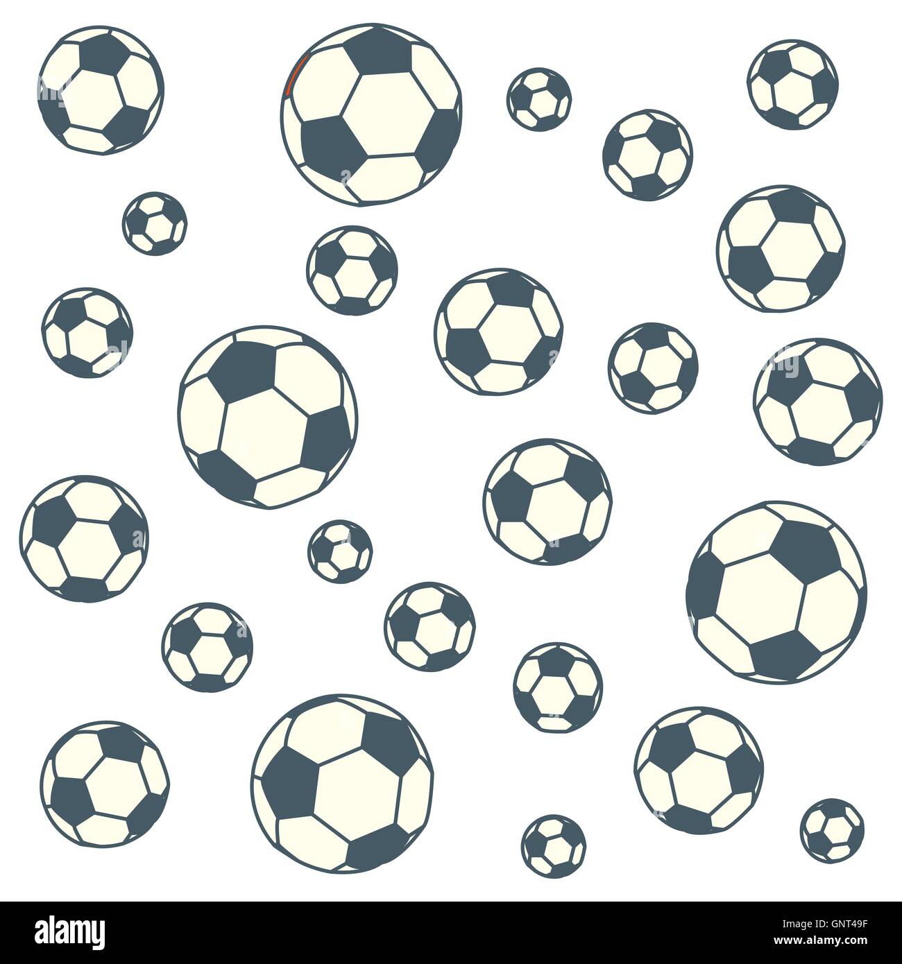 Nice picture of colorful football balls on a color background Stock ...