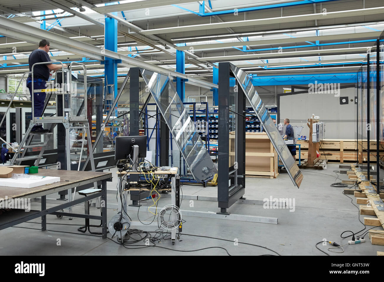 Velten, Germany, production of advertising displays in Wall AG Stock ...