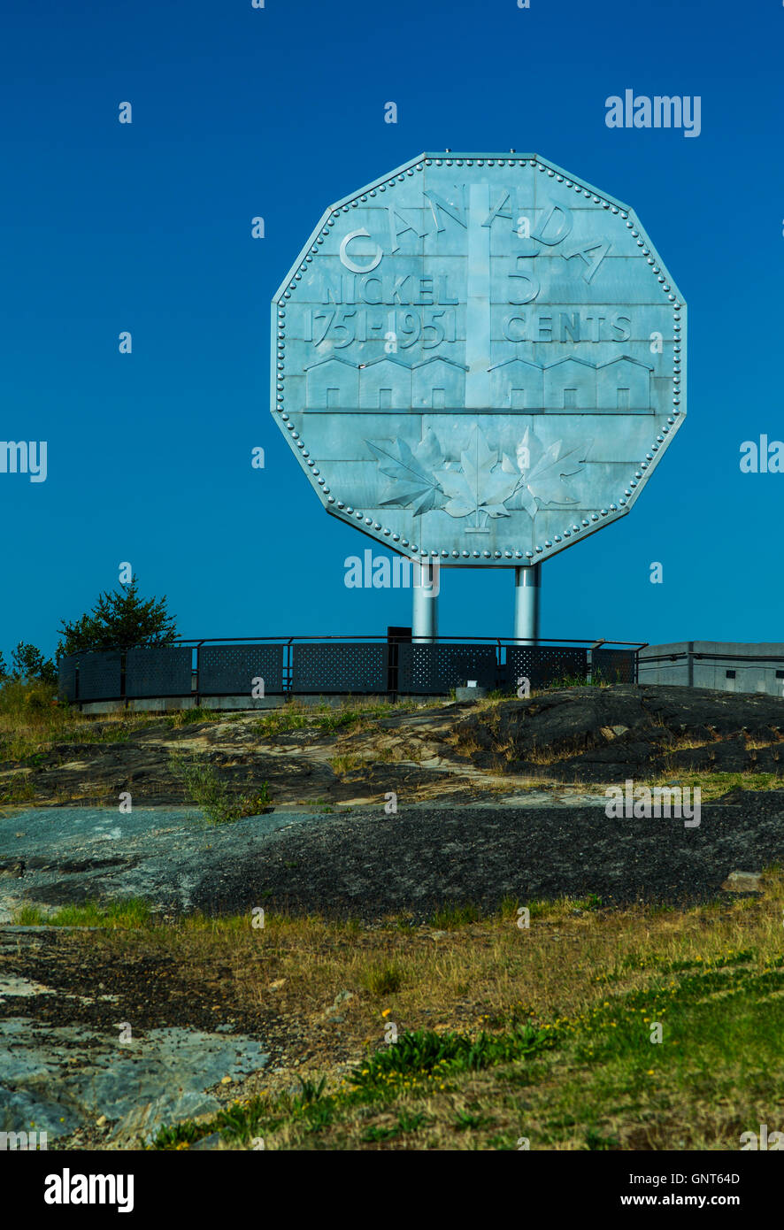 Sudbury Ontario Canada Big Nickel attraction Stock Photo - Alamy
