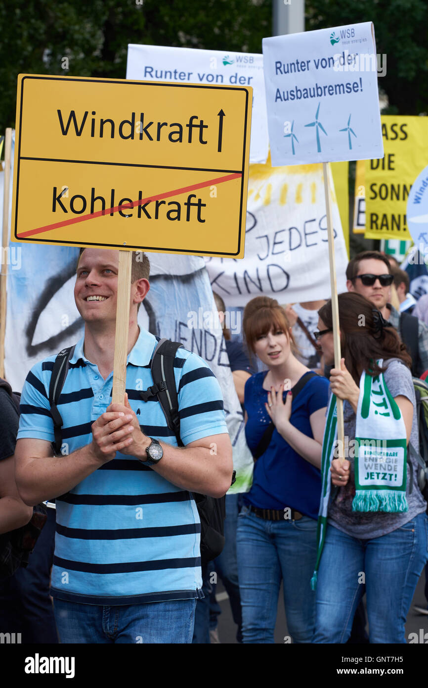 save Berlin, Germany, Protest energy revolution Stock Photo - Alamy