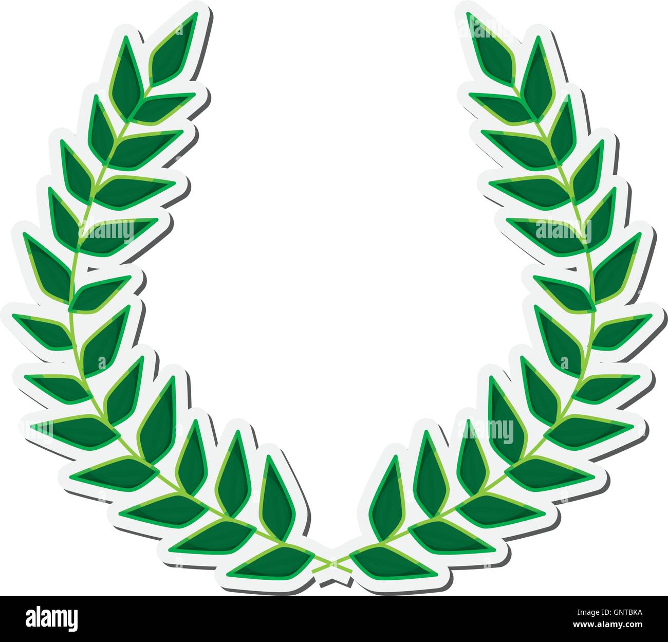 wreath leaves crown design Stock Vector Image & Art - Alamy