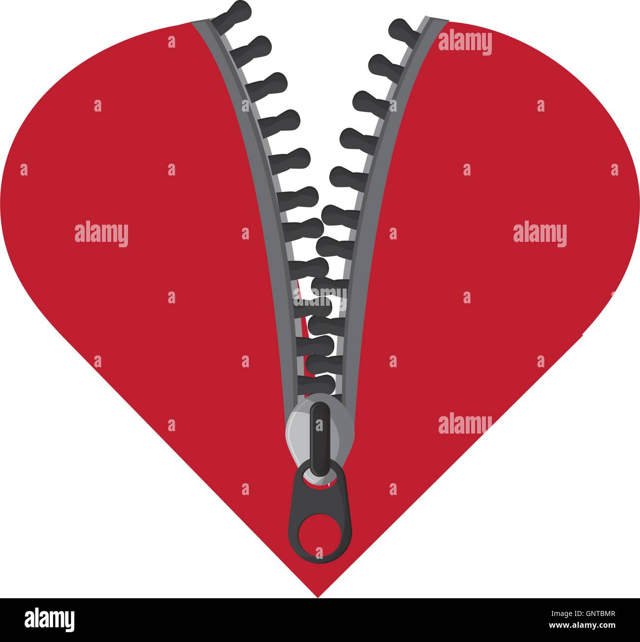 zip heart zipper cloth design Stock Vector Image & Art - Alamy