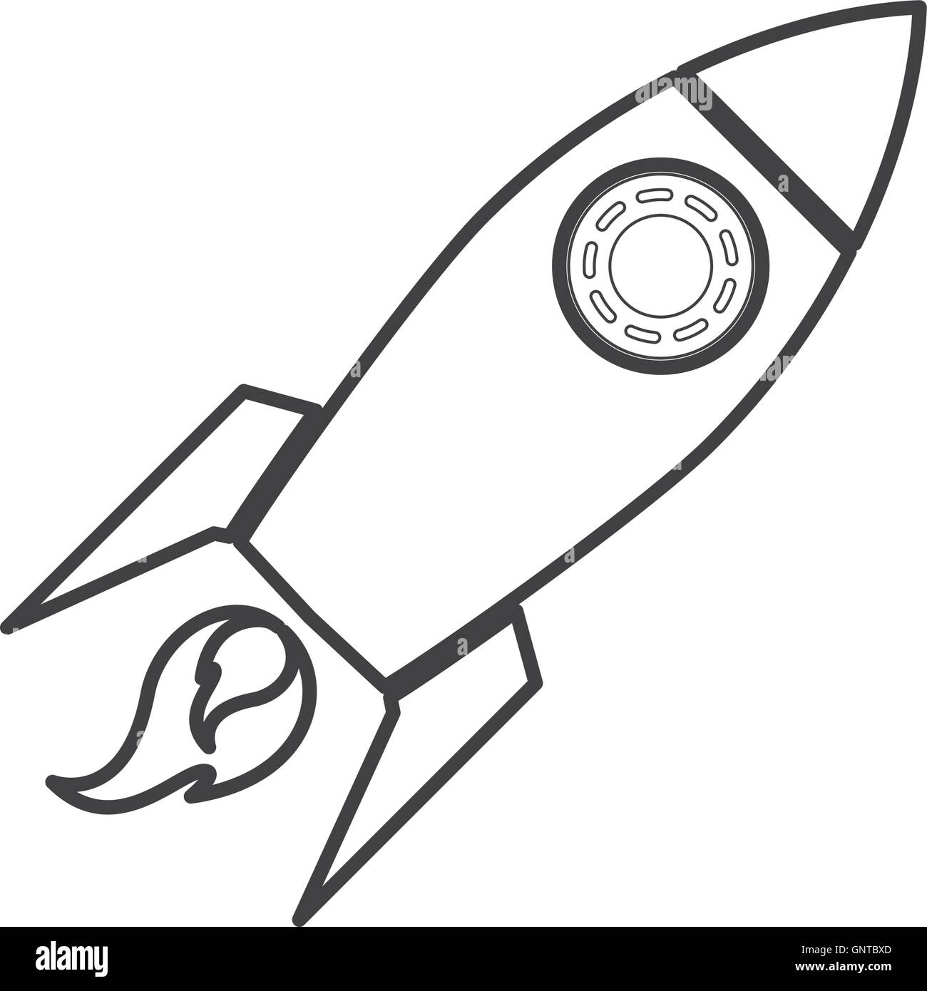 rocket flame spaceship design Stock Vector Image & Art - Alamy