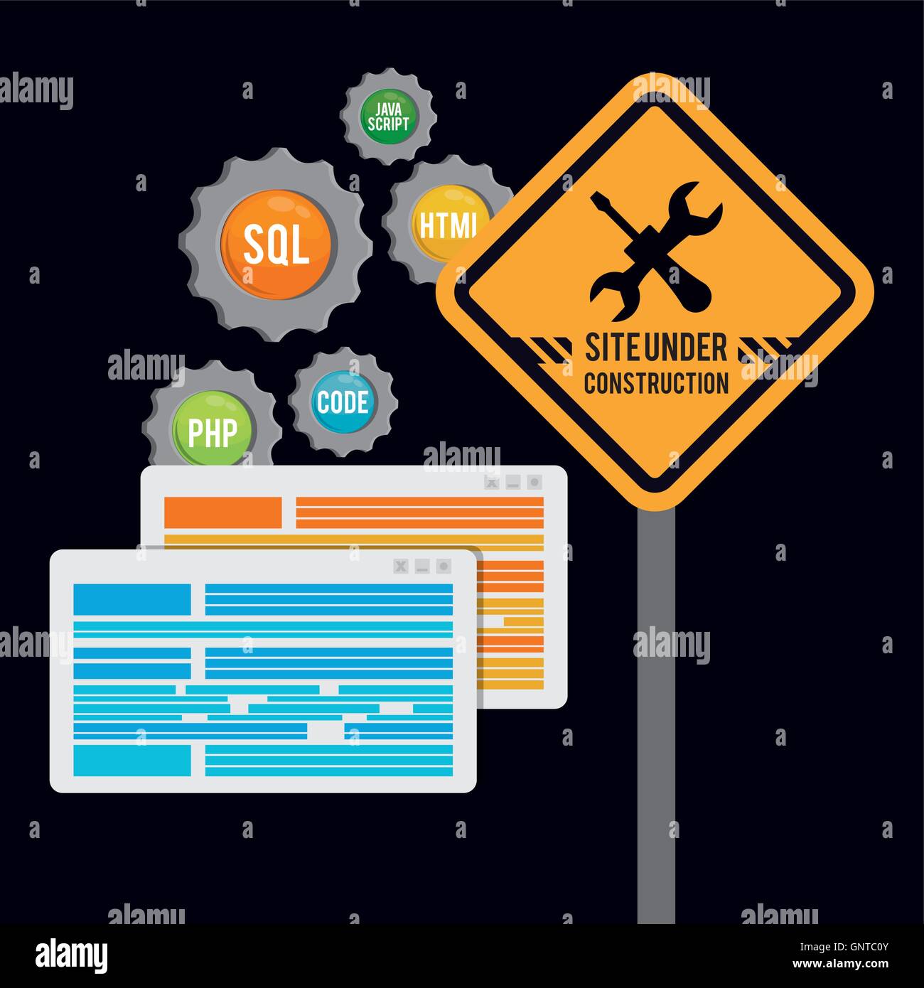 site under construction design Stock Vector Image & Art - Alamy