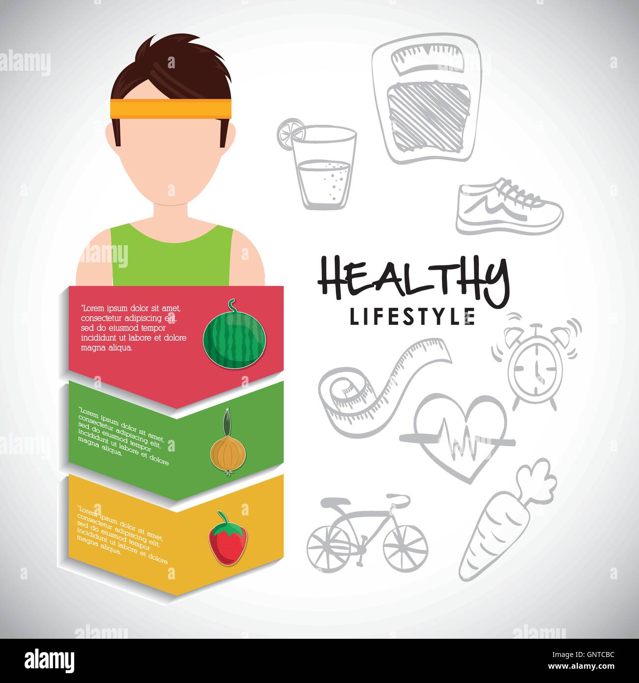 man boy healthy lifestyle design Stock Vector Image & Art - Alamy