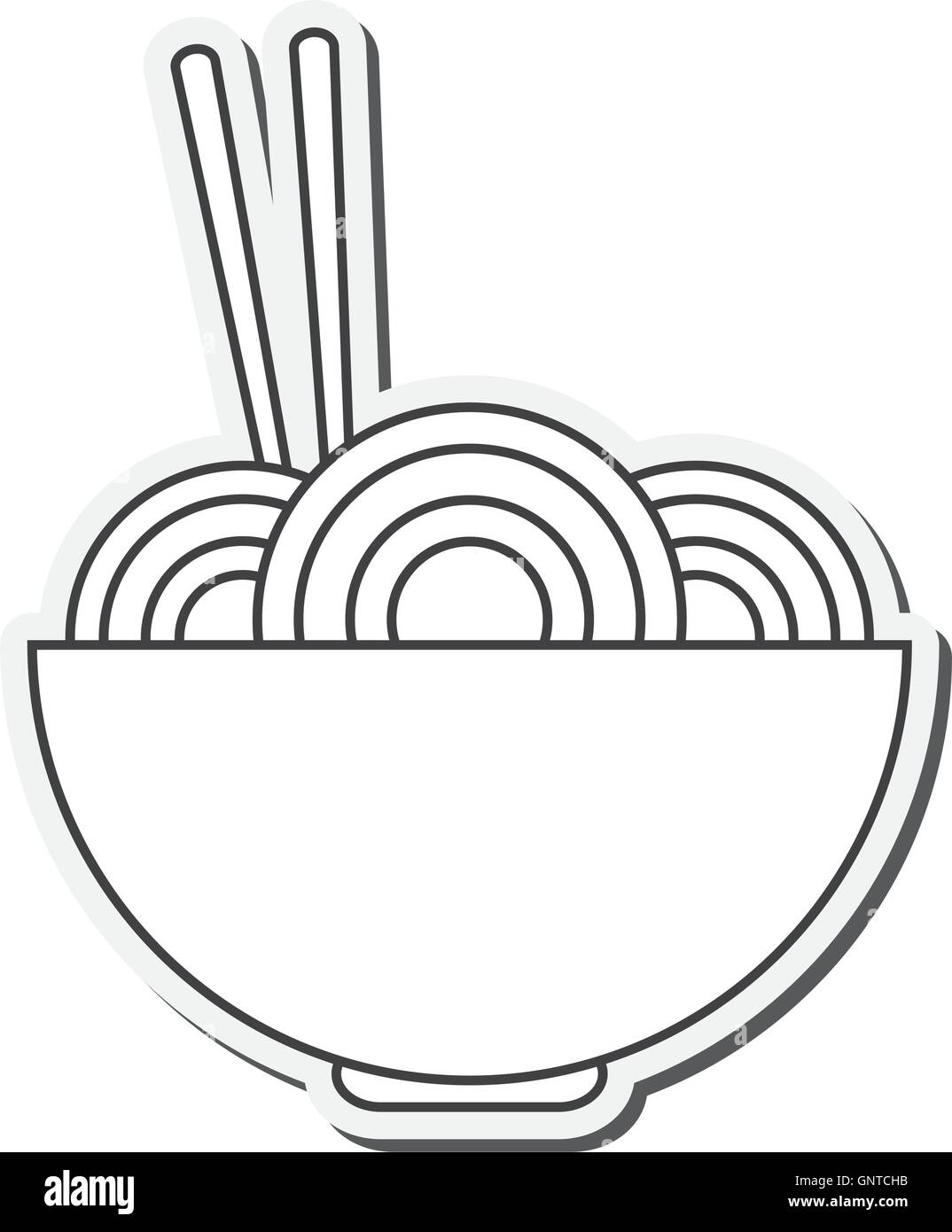 noodle bowl food design Stock Vector Image & Art - Alamy