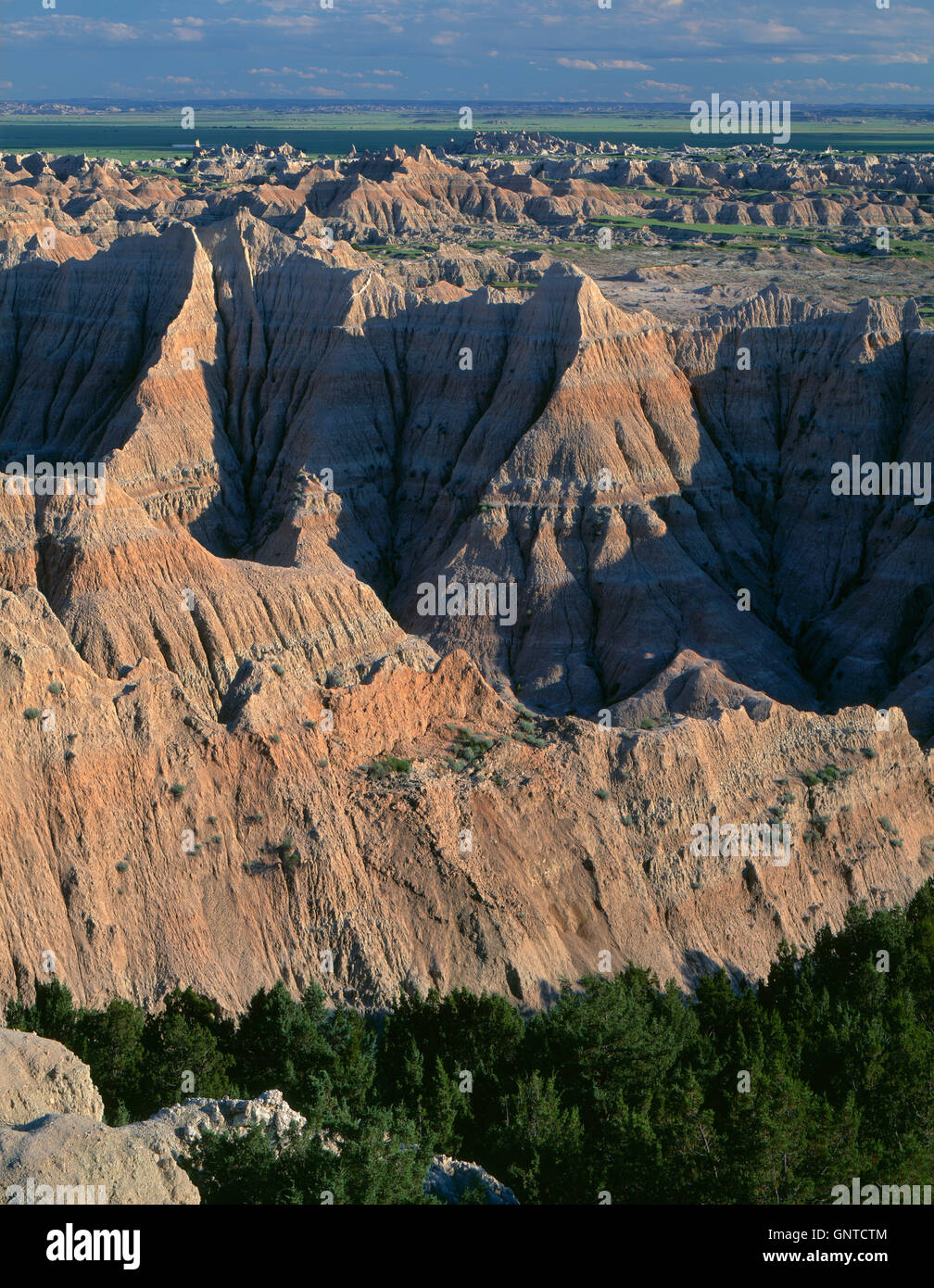USA, South Dakota, Badlands National Park, North Unit, Expansive area ...