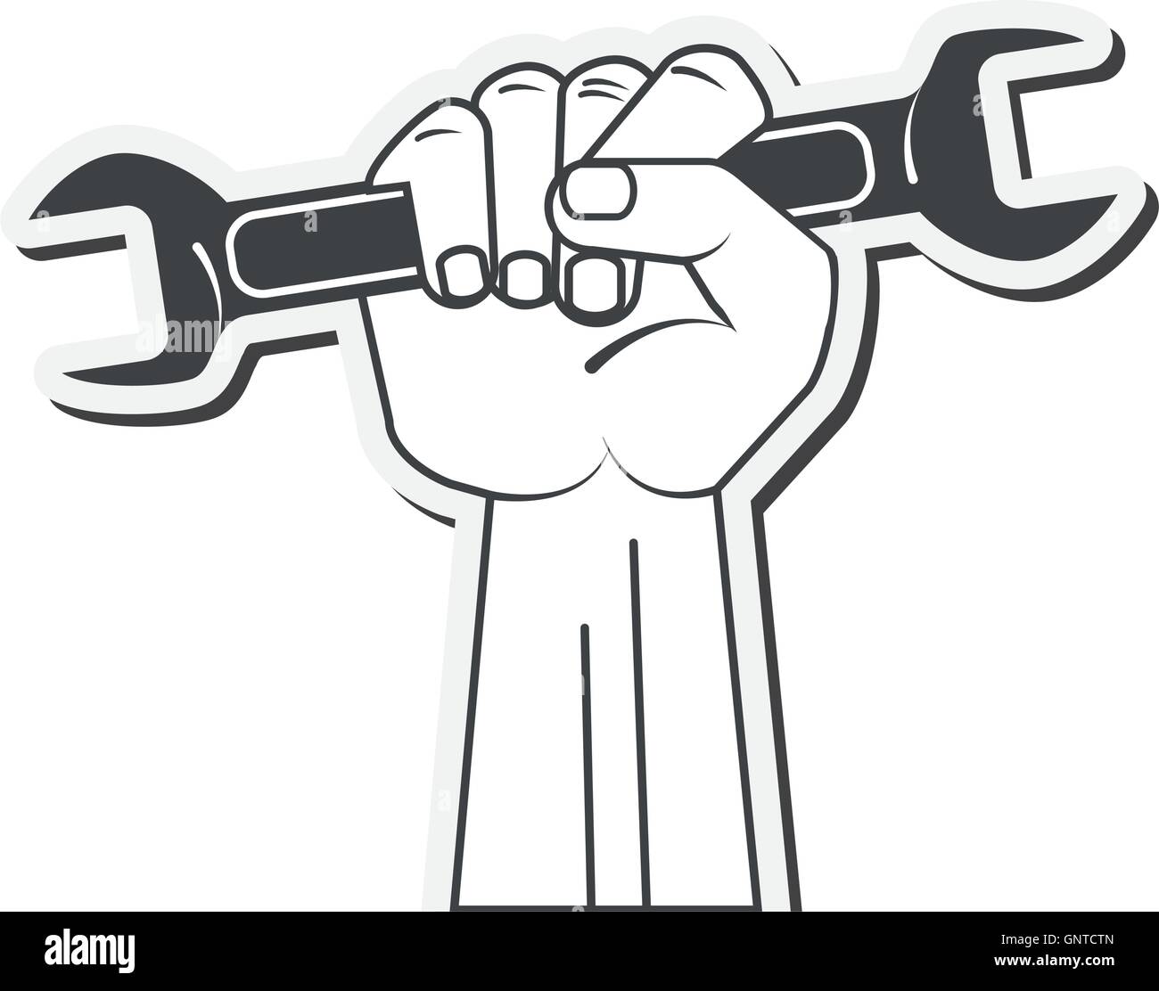 tool wrench hand design Stock Vector Image & Art - Alamy