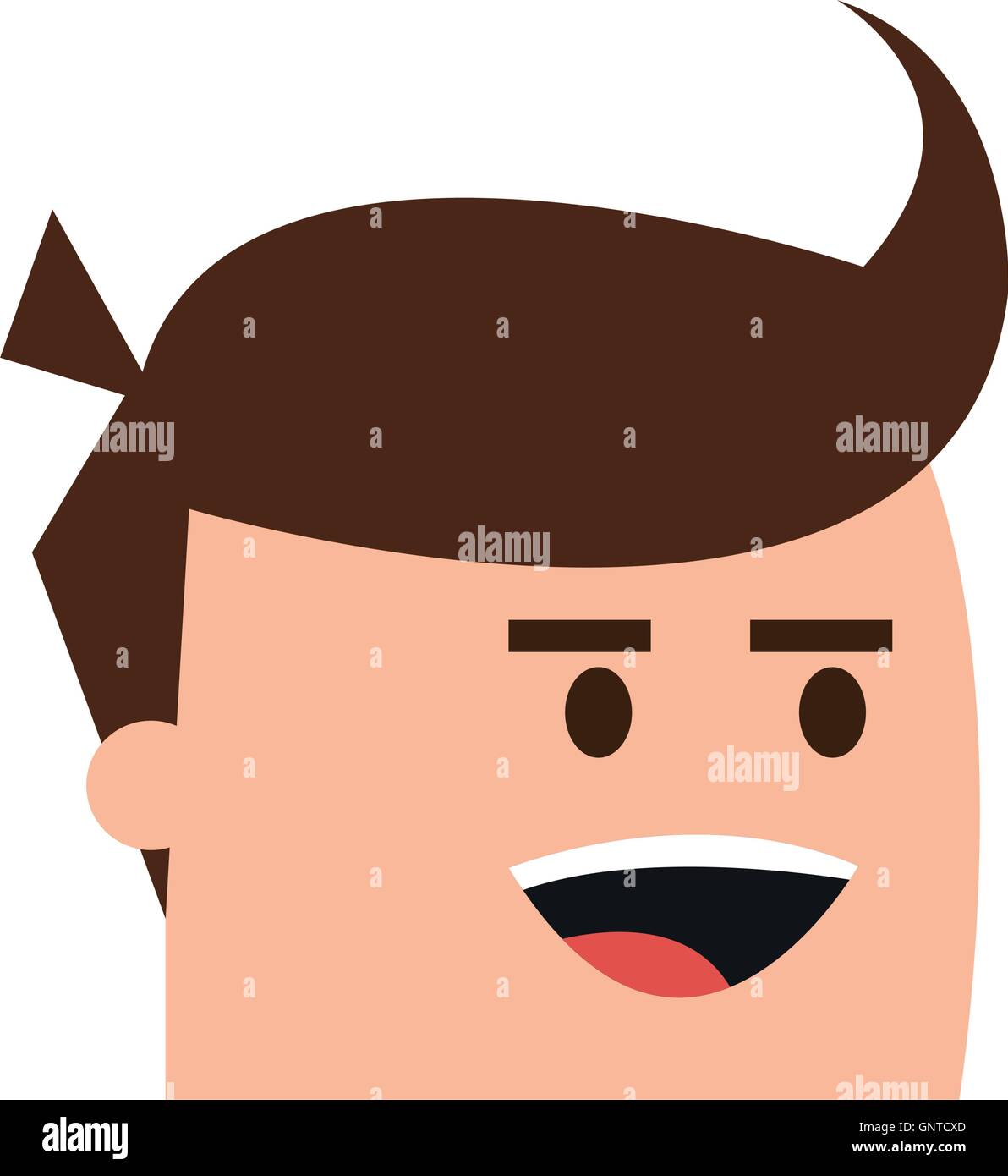man smiling head design Stock Vector Image & Art - Alamy