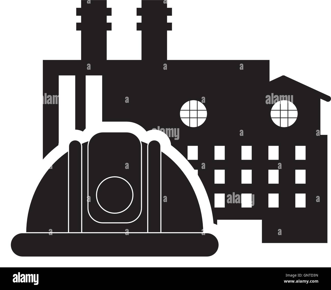 factory and helmet icon Stock Vector Image & Art - Alamy