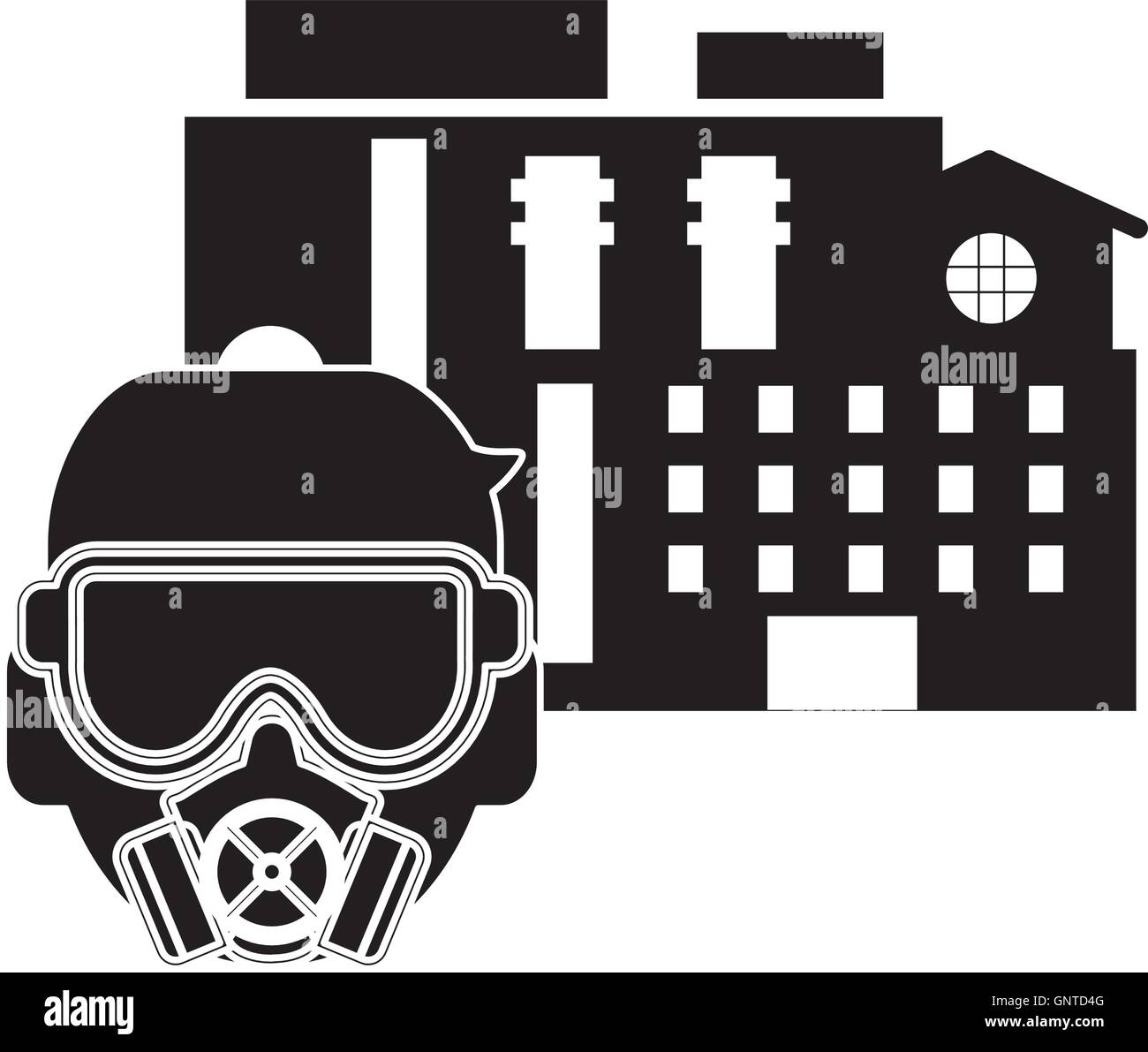 Man gas mask plant Stock Vector Images - Alamy