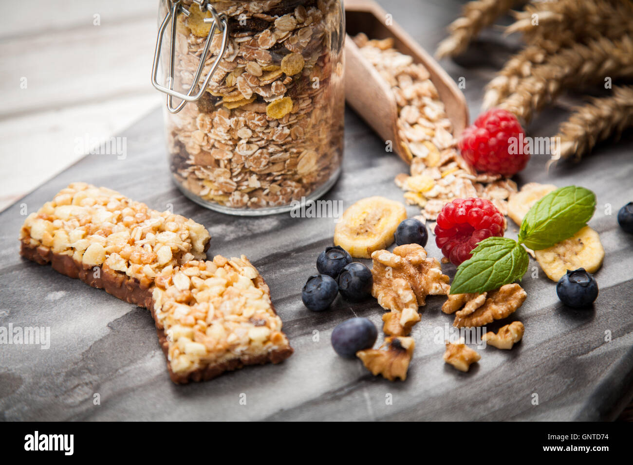 Muesli with berries Stock Photo - Alamy