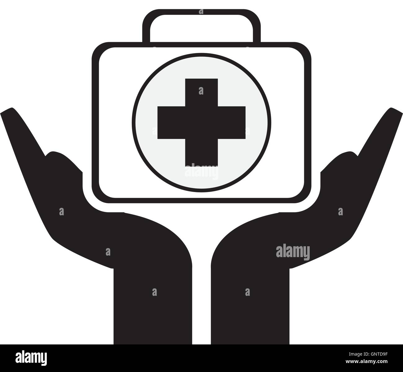 Hands holding chest Stock Vector Images - Alamy