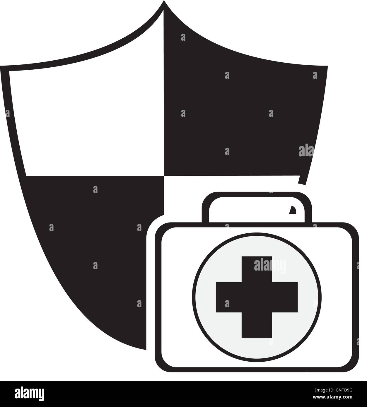 shield and first aid kit icon Stock Vector Image & Art - Alamy