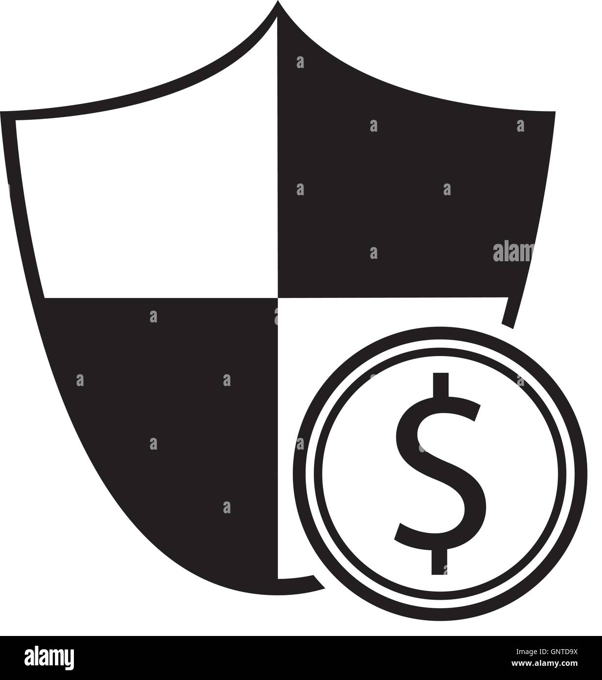 shield and coin icon Stock Vector Image & Art - Alamy