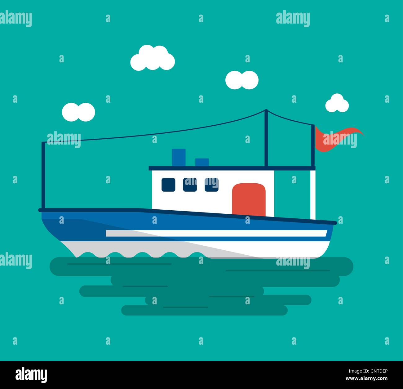 boat ship sea design Stock Vector Image & Art - Alamy
