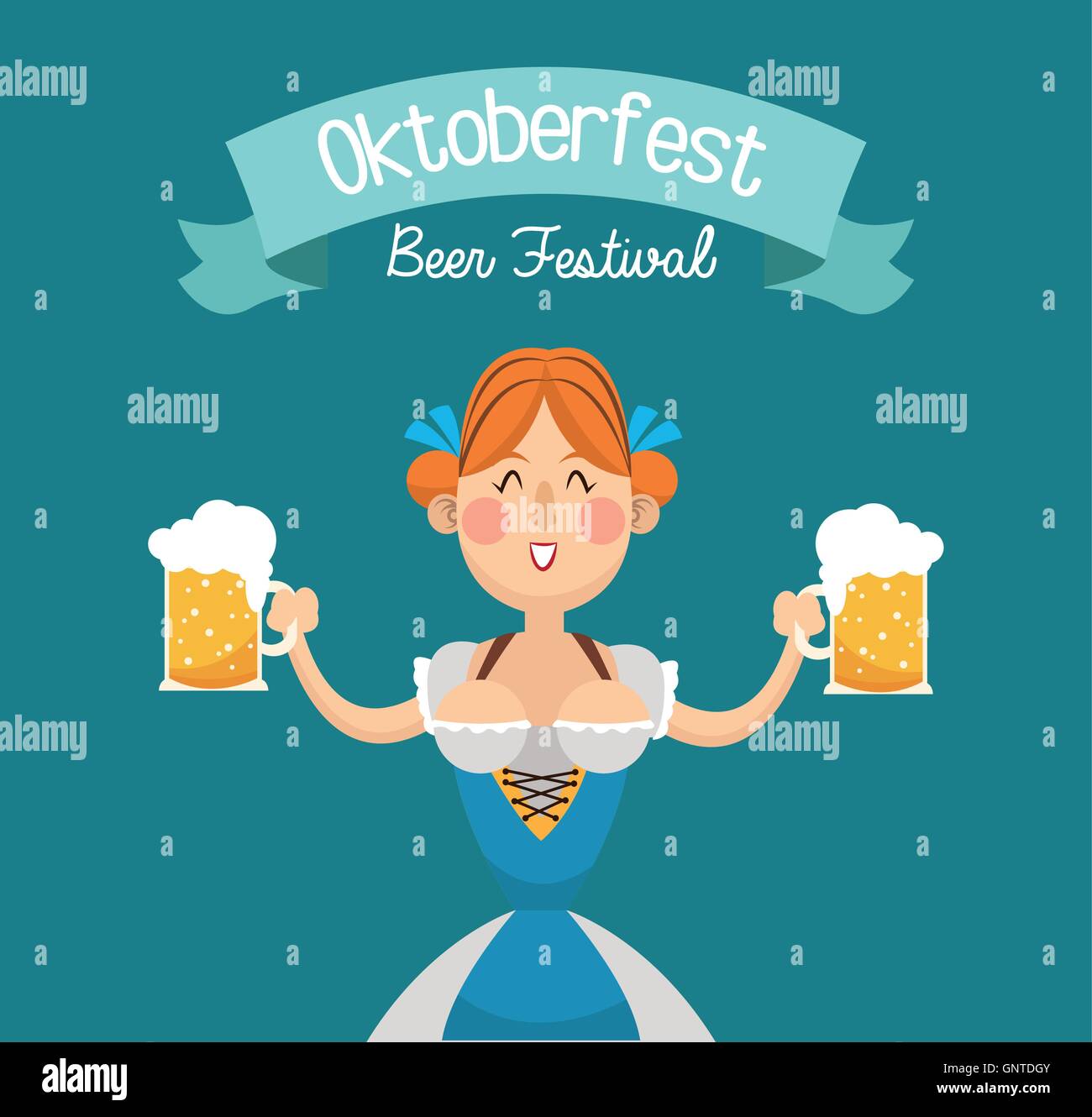woman cartoon oktoberfest design Stock Vector Image & Art - Alamy