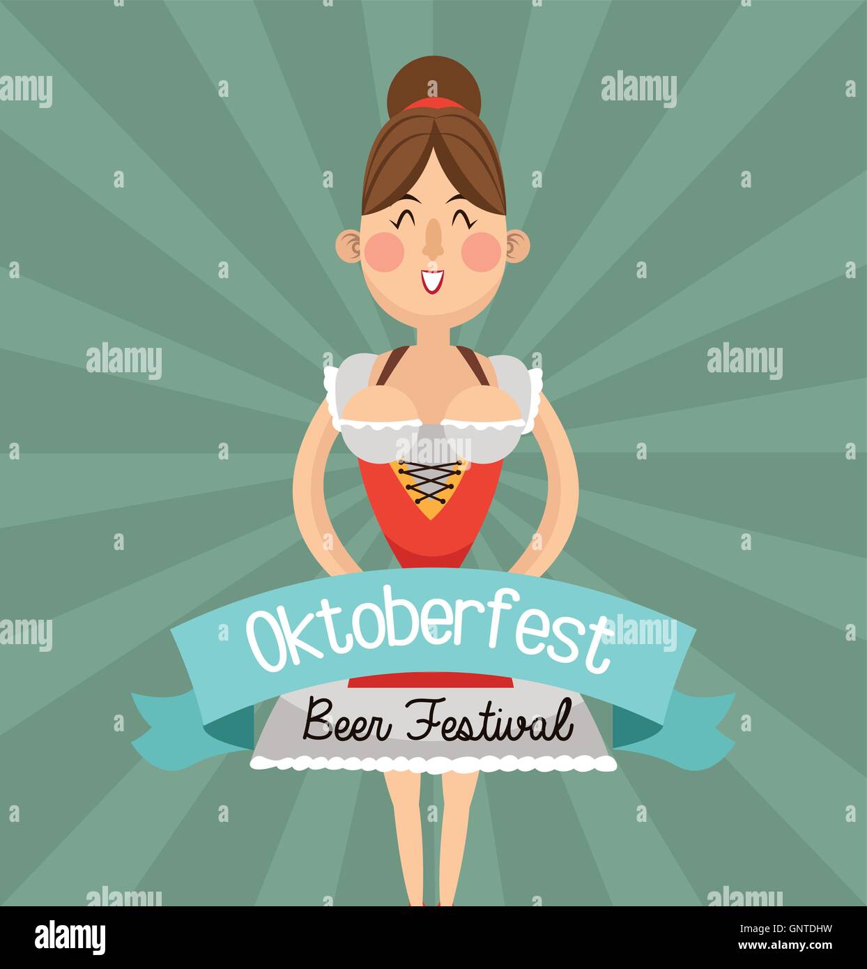 woman cartoon oktoberfest design Stock Vector Image & Art - Alamy