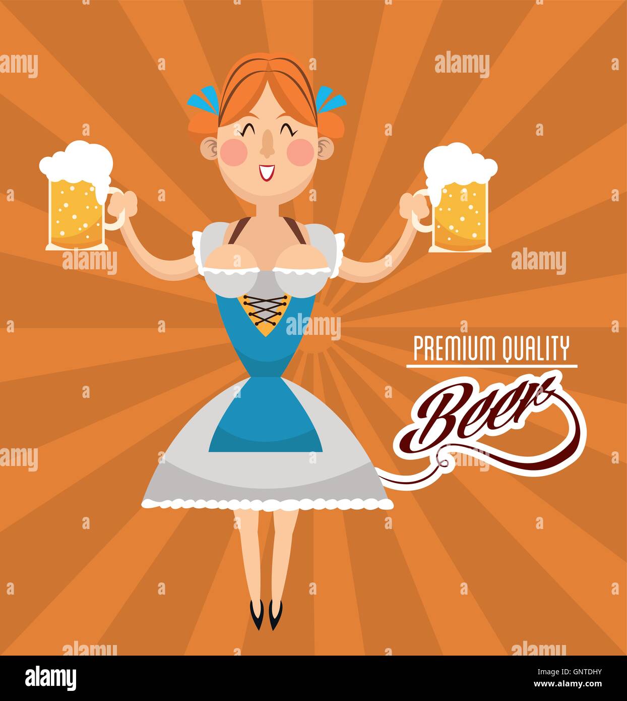 woman cartoon oktoberfest design Stock Vector Image & Art - Alamy